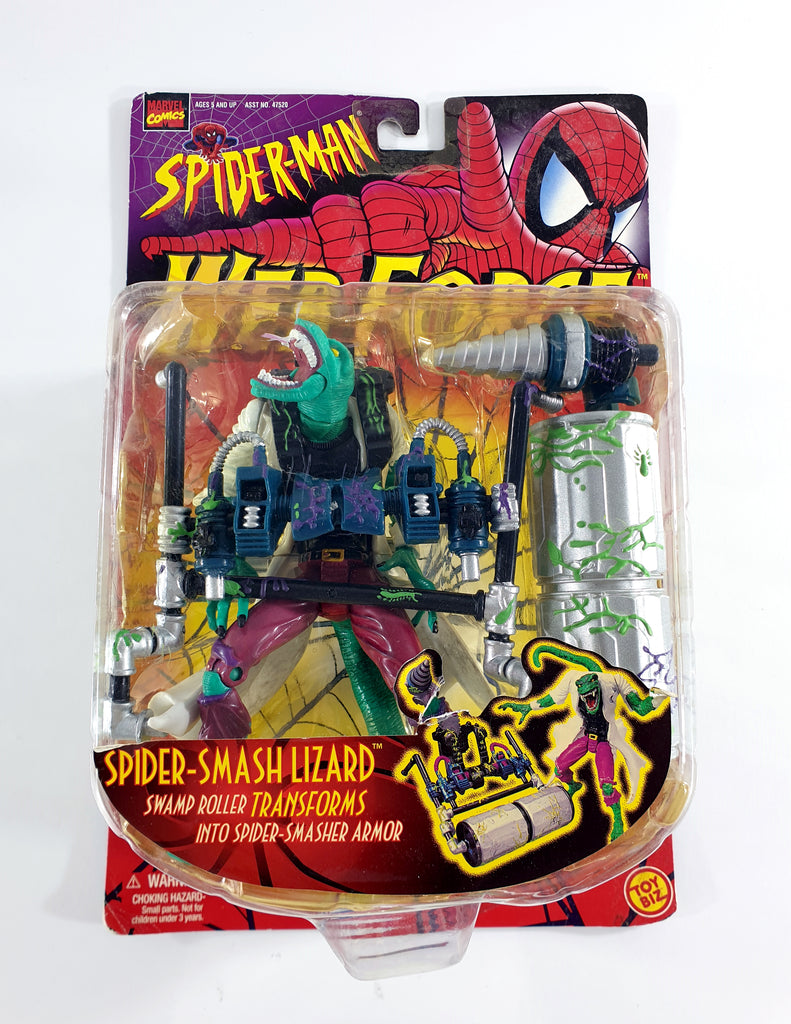 1997 Toy Biz Marvel Spider-Man Web Force 6" Spider-Smash Lizard Action ...