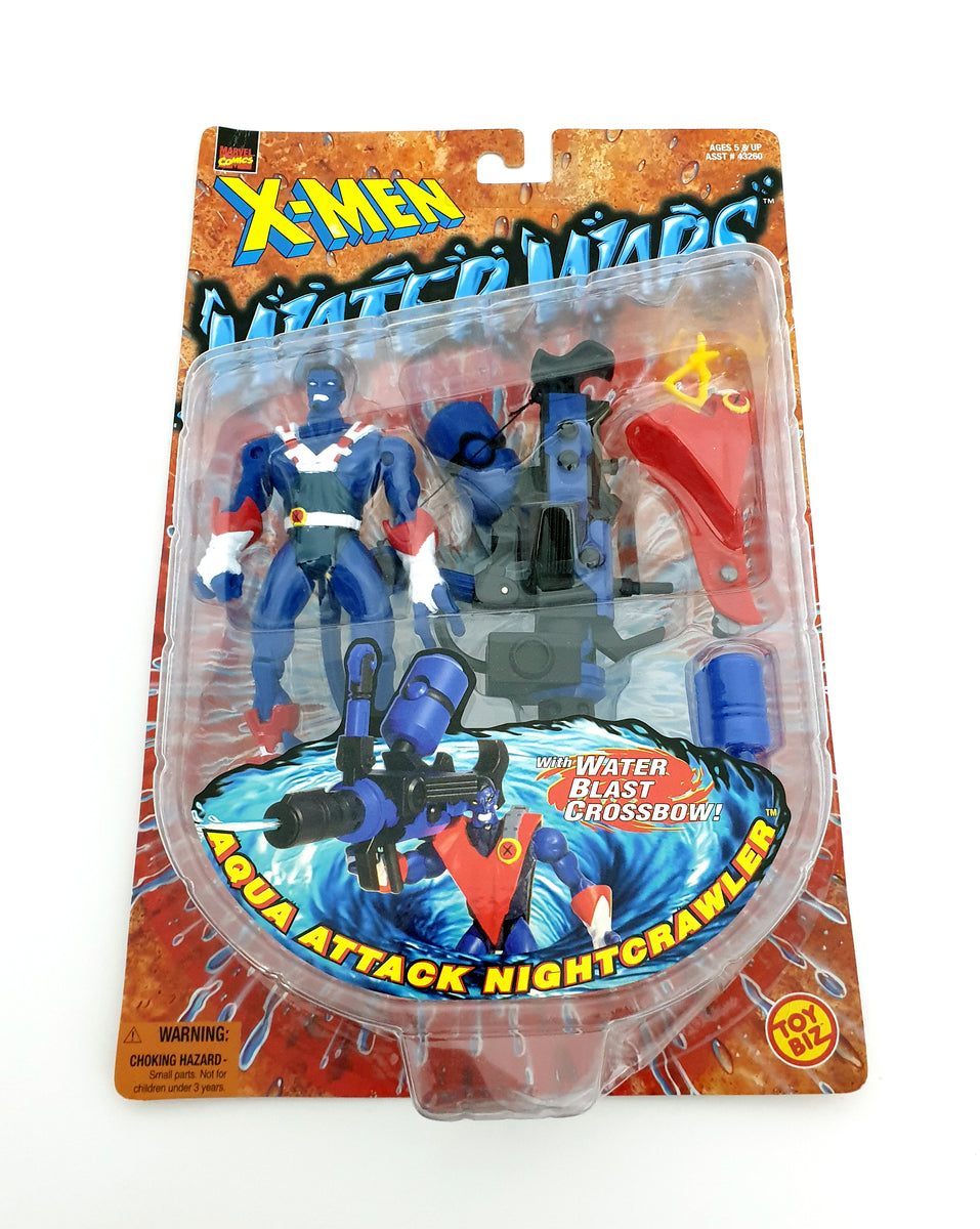 1997 Toy Biz Marvel X-Men Water Wars 5" Aqua Attack Nightcrawler Actio ...