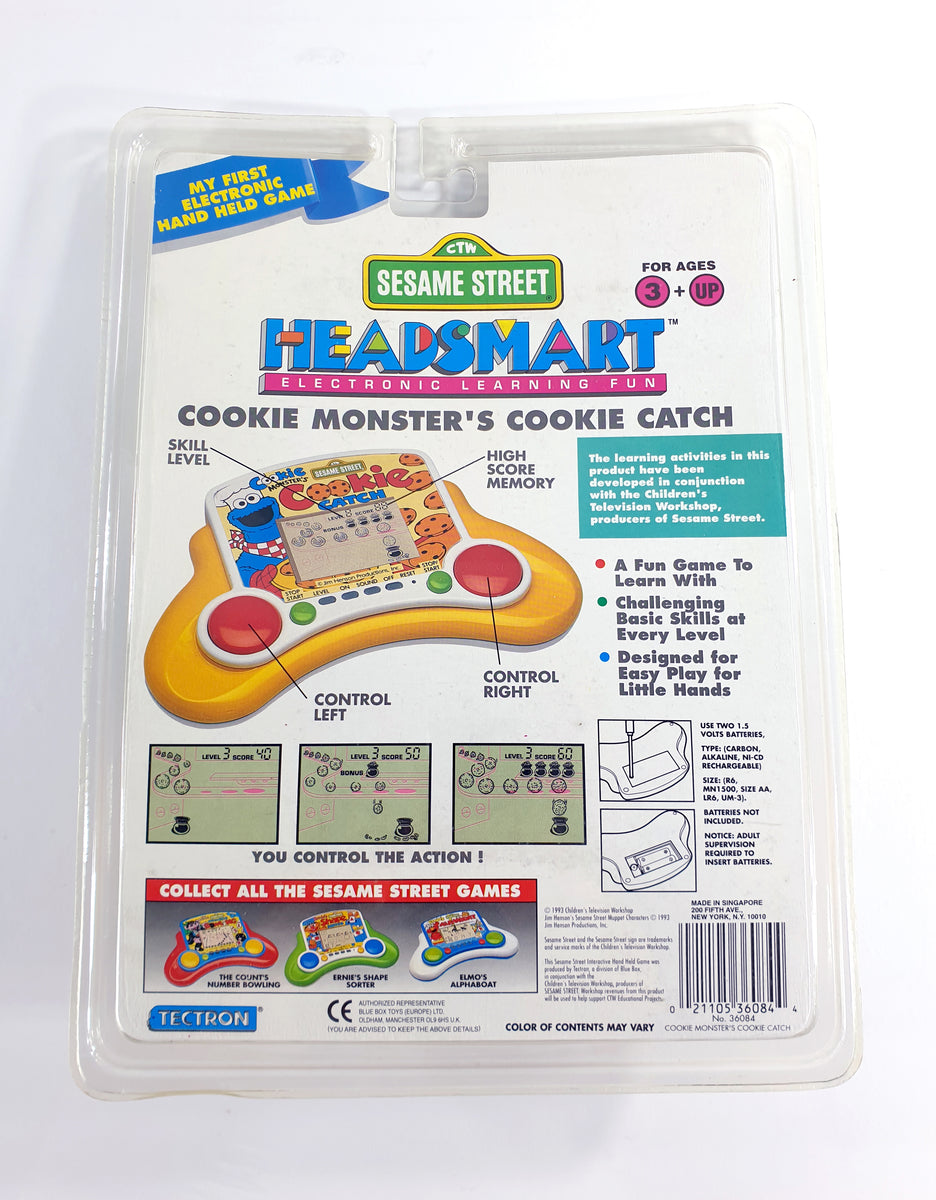 1993 Tectron Sesame Street Cookie Monster Electronic Handheld Game Con ...