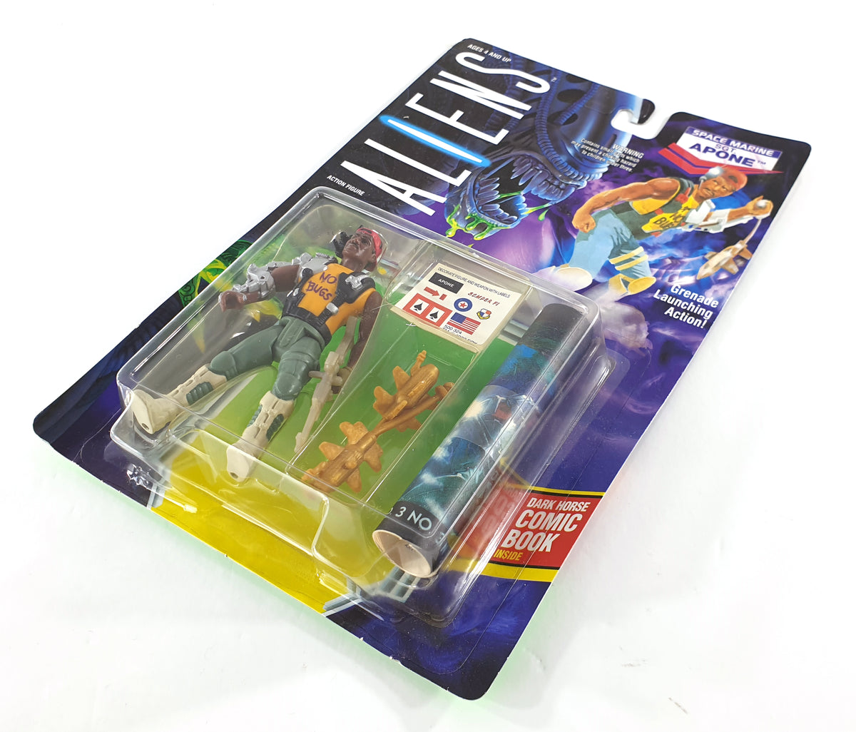 1992 Kenner Aliens 4" Space Marine SGT. Apone Action Figure ...