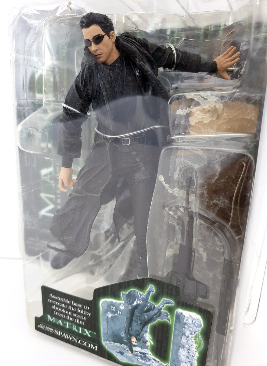 2003 McFarlane Toys The Matrix 6" Neo Action Figure - Shootout Lobby S ...